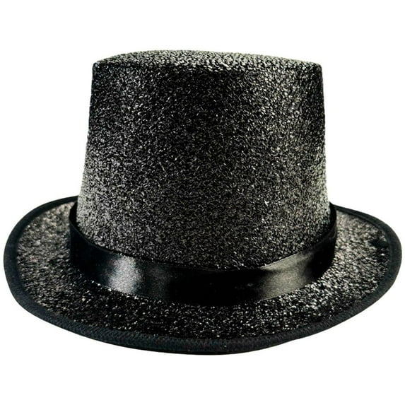 Jiibva Shiny Magicians Hat Party Top Hat Glitter Dance Cap Jazz Costume ...