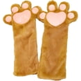 Jiibva Soft Funny Cat Paw Gloves Decor Long Gloves Kawaii 3D Claw Cute ...