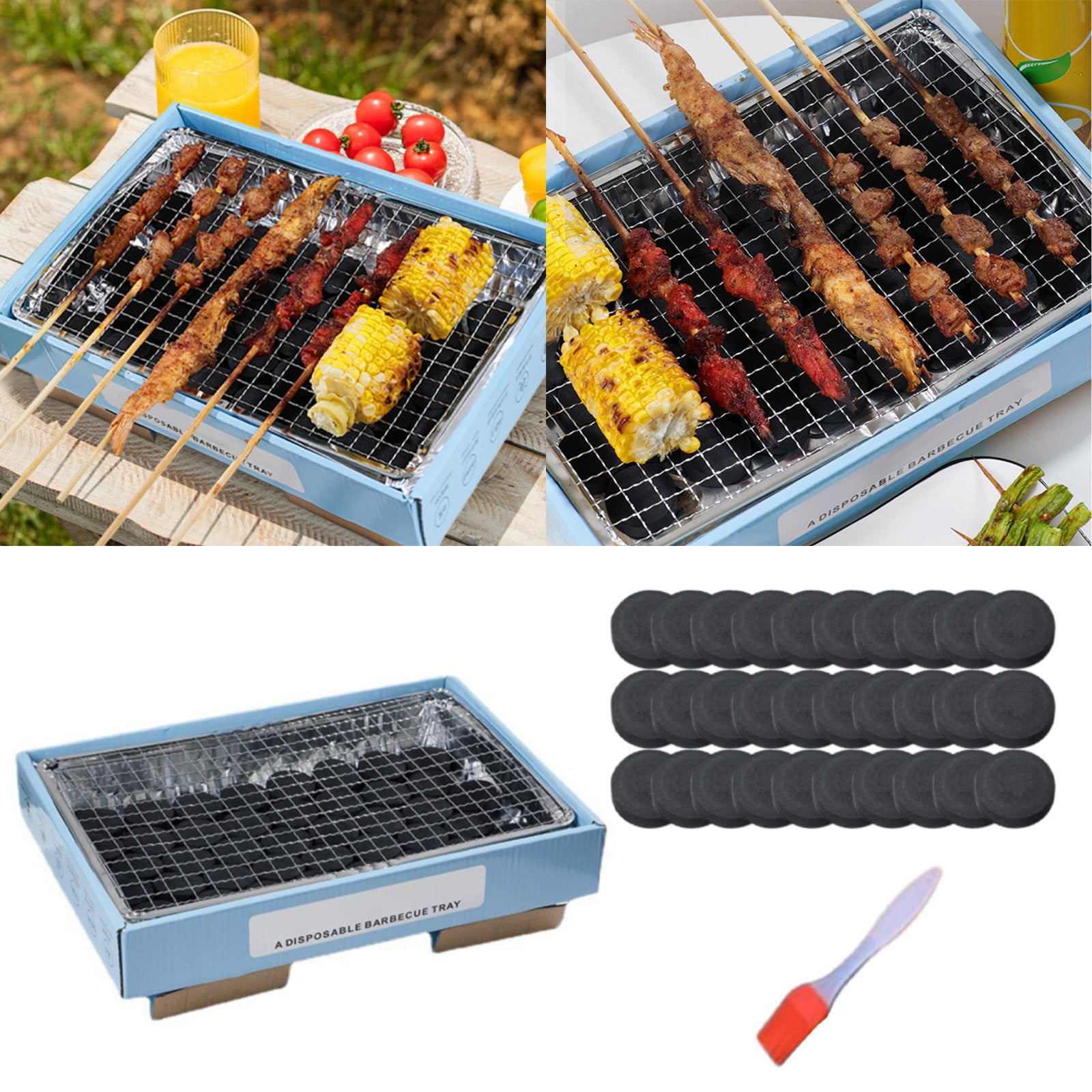 Jiiey Barbecue Grills,Barbecue Grill,Disposable Grill with 30 of Fast ...