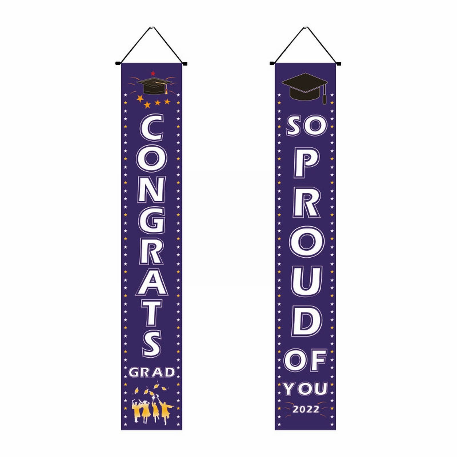 Jiiey Big Sale! Graduation Banner 2024 Season of Graduation Couplet Graduation Party Portico ...