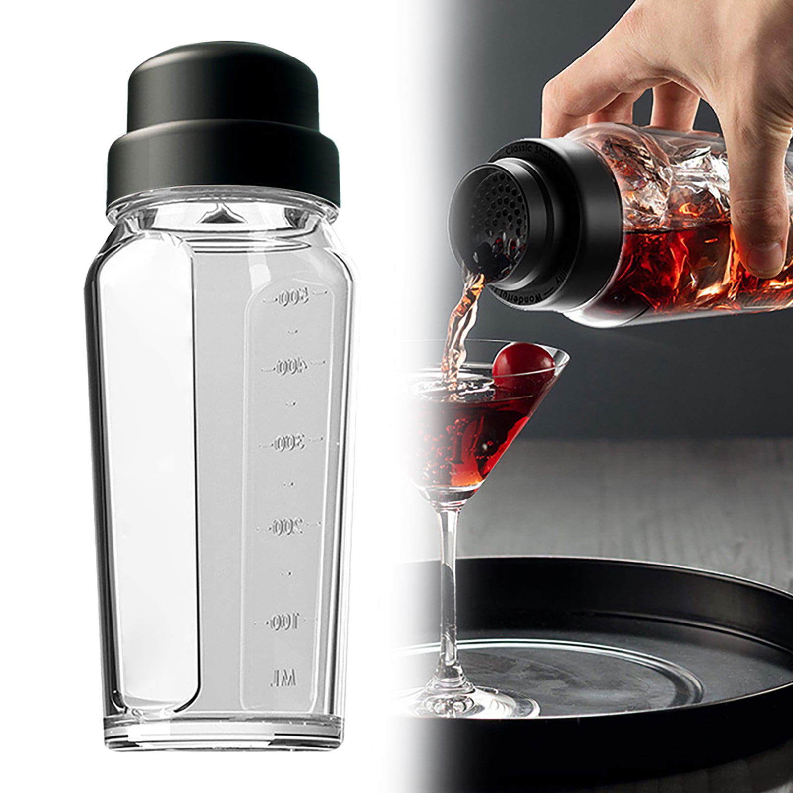 Jiiey Glass&Bottle,Kitchen Cups,Square Glass Milk Bottle with A ...