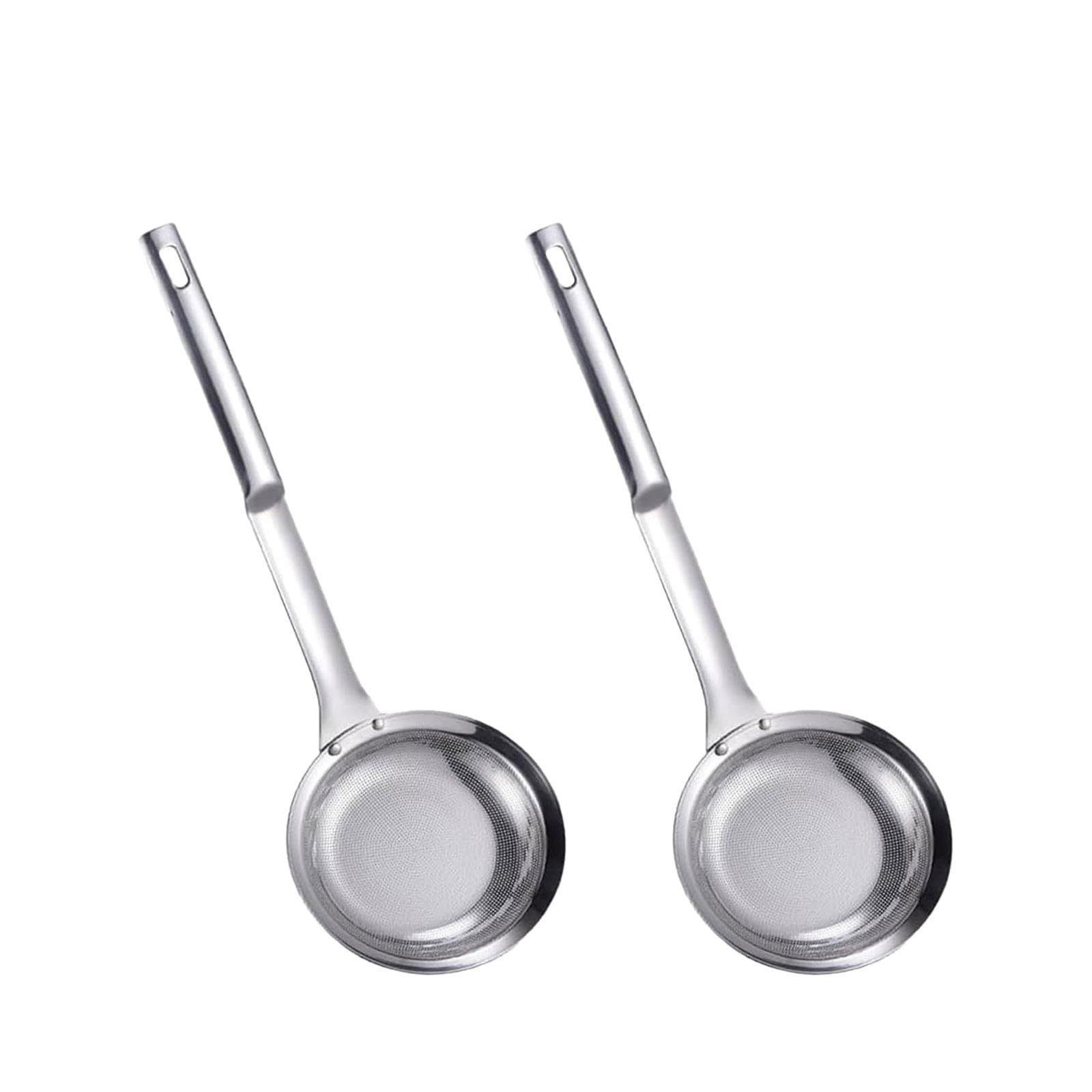 Jiiey Strainers Straining Spoon for Frying and Serving 2Pcsmesh ...