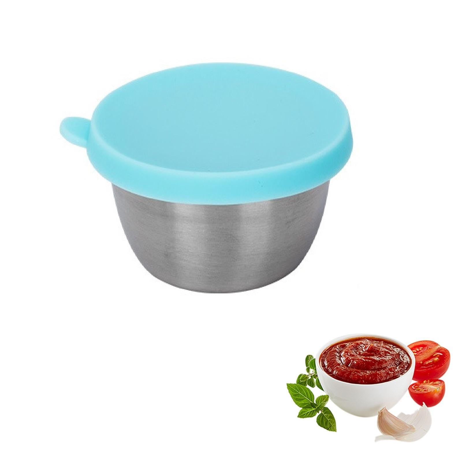 Jiikun 1Cup Lid + 1 Cup,1 Set of Sauce Containers with Lids That Seal ...