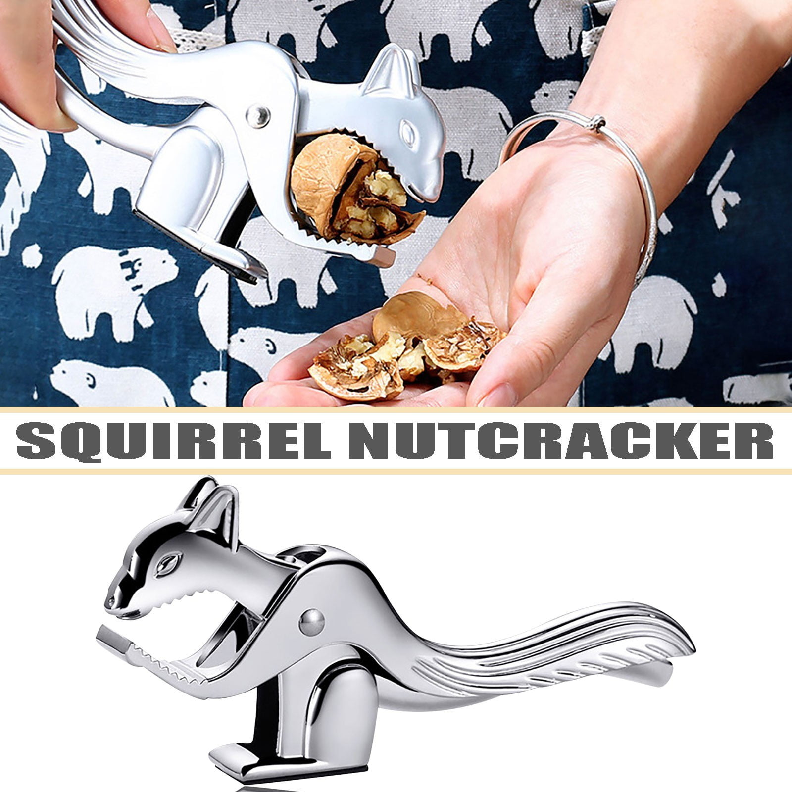 Jiikun 1Nutcracker,Squirrel Shaped Nutcracker,Black Pepper Manual Grinder Glass Bottle All ...