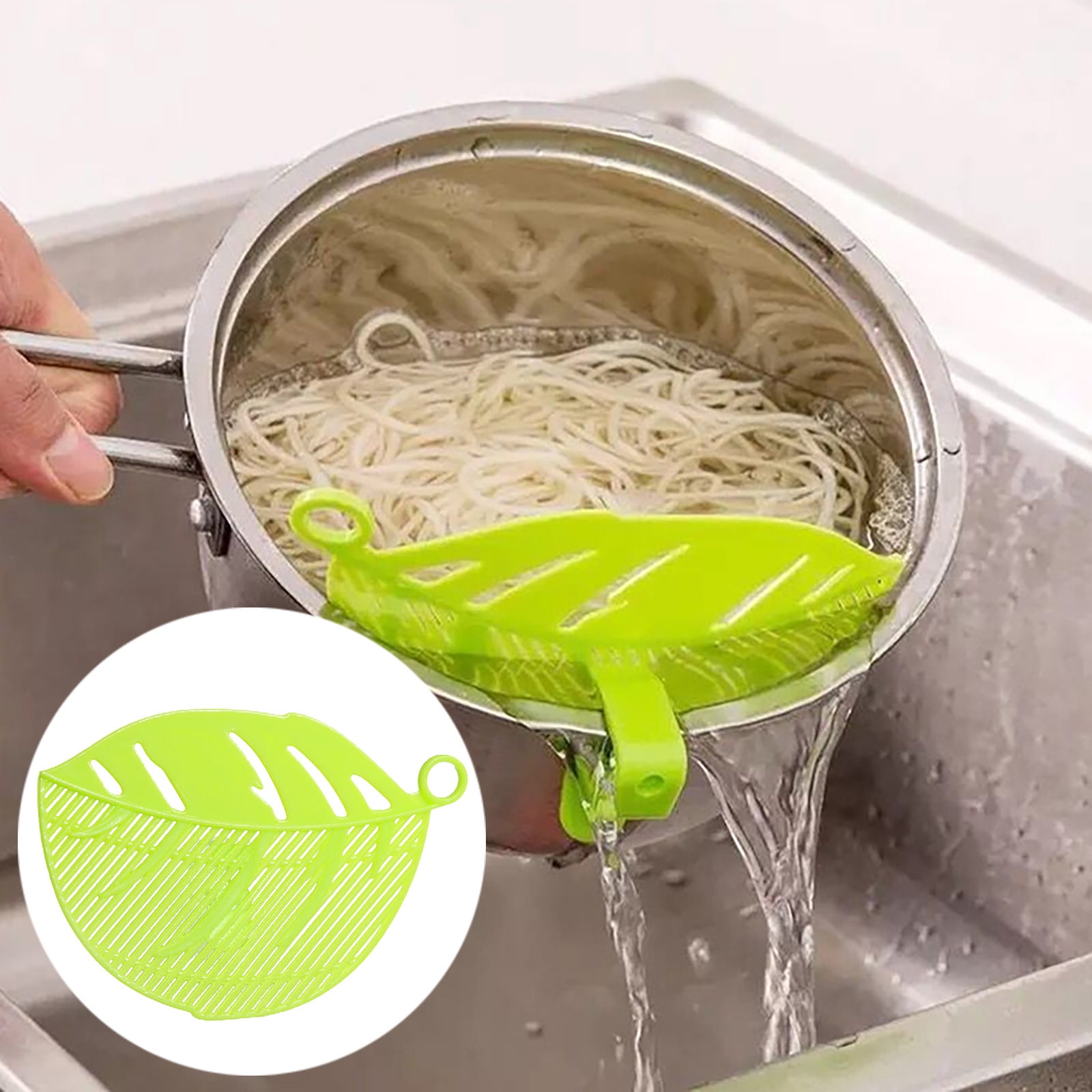 Jiikun 1X Vegetable Cutter,Clip-On Rice Washer Drain Plate Green ...