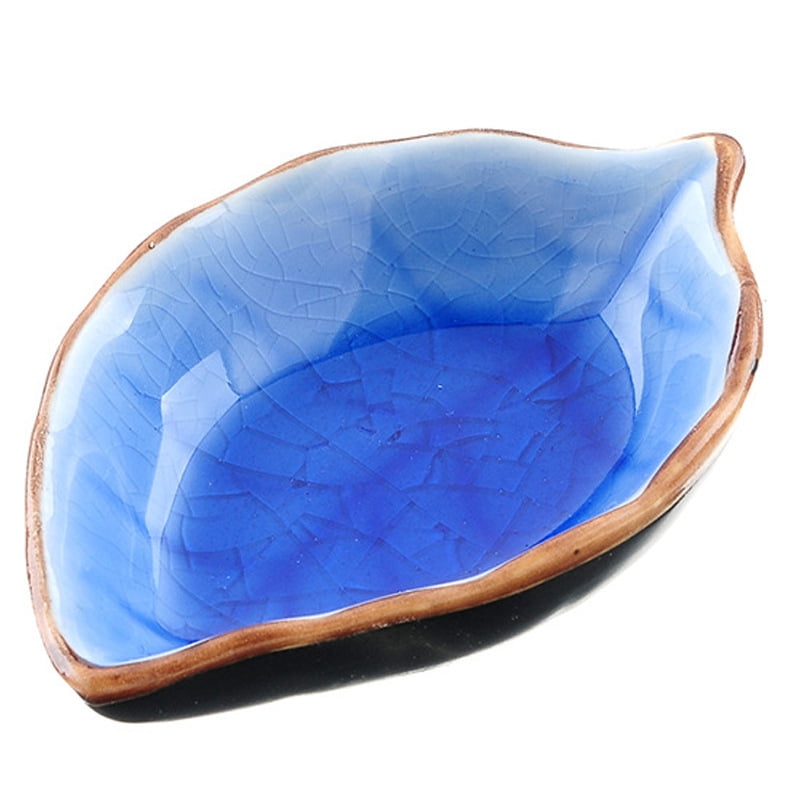 Jiikun Small Ceramic Saucer,Ceramic Seasoning Dish,Leaf Shape Ceramic ...
