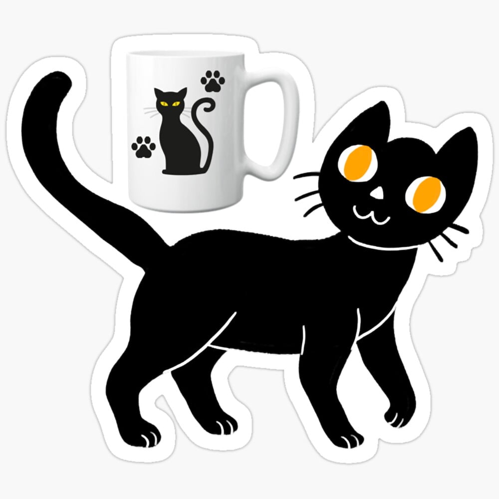 Jiji Cute Cat Sticker Phone Decal Water Bottle Stickers Car Decals ...