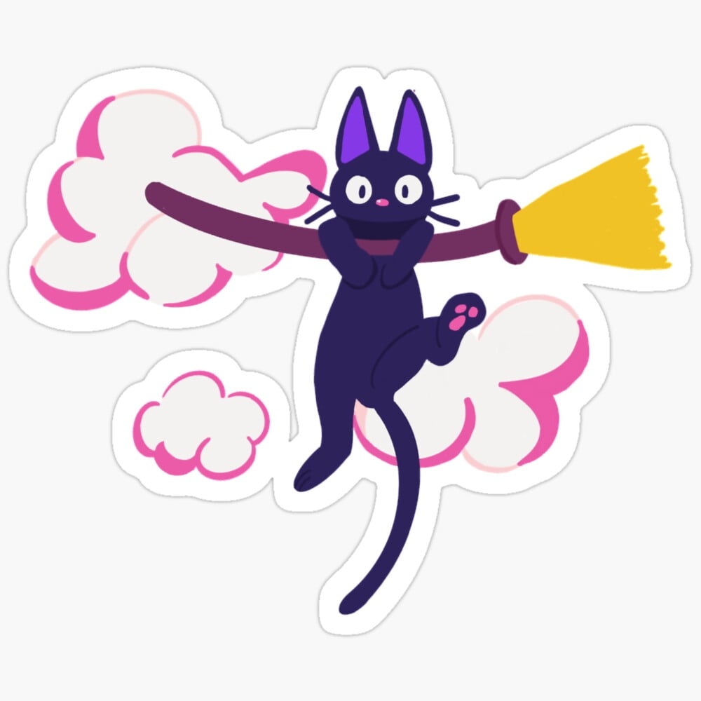Jiji Ghilbli On A Broom Sticker Phone Decal Water Bottle Stickers Car ...