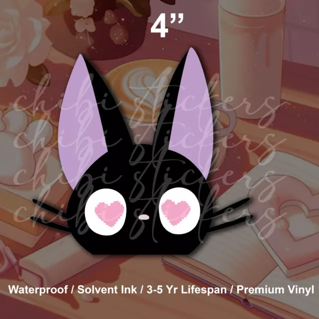 Jiji Kitty Cat Anime Cute Waterproof Kawaii Vinyl Sticker Decal Car ...