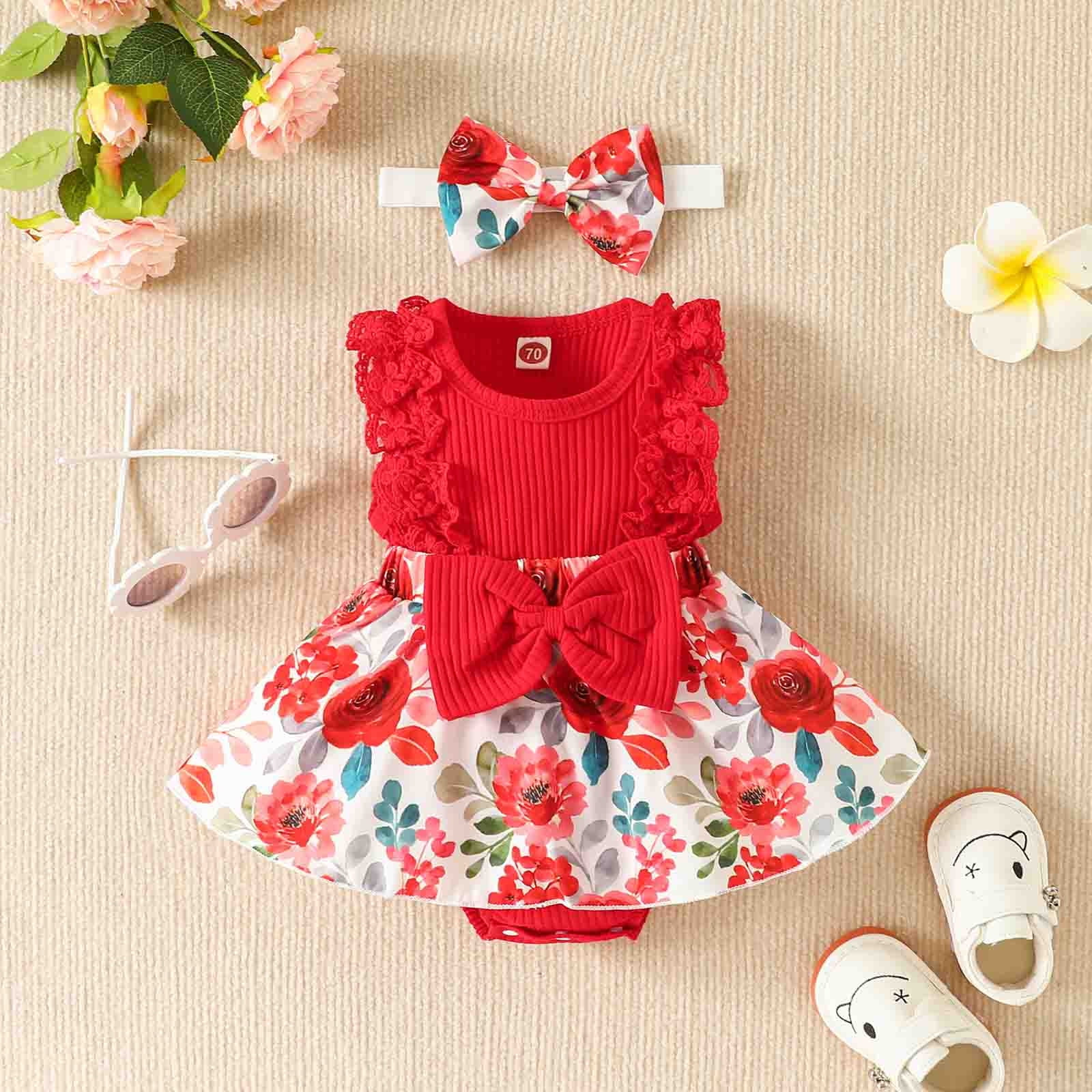 JikouIivo Baby Girl Summer Clothes Newborn Baby Girls Clothes Summer ...