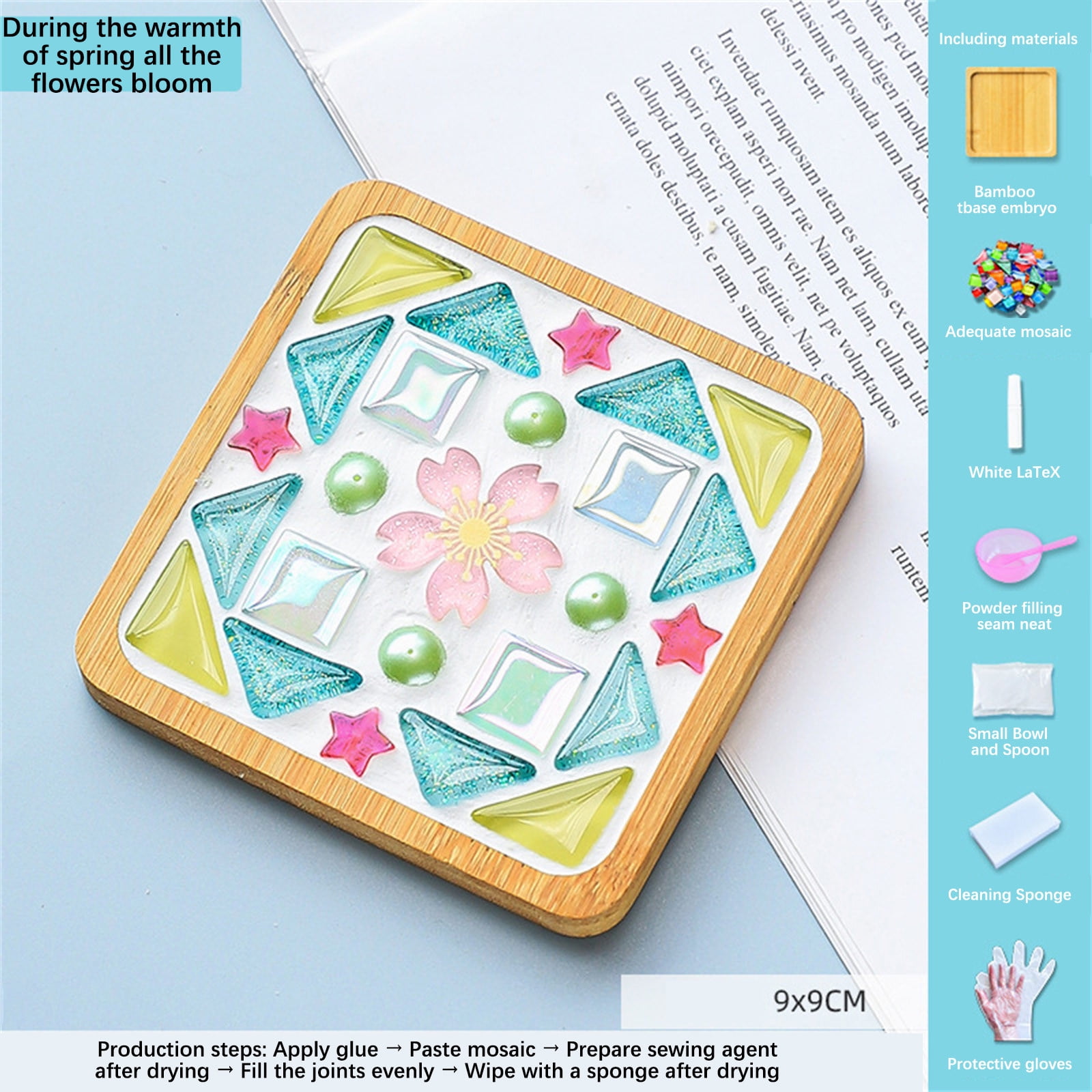 JikouIivo DIY Glass Mosaic Tiles for Crafts,Glass Mosaic Tiles, Crafts ...