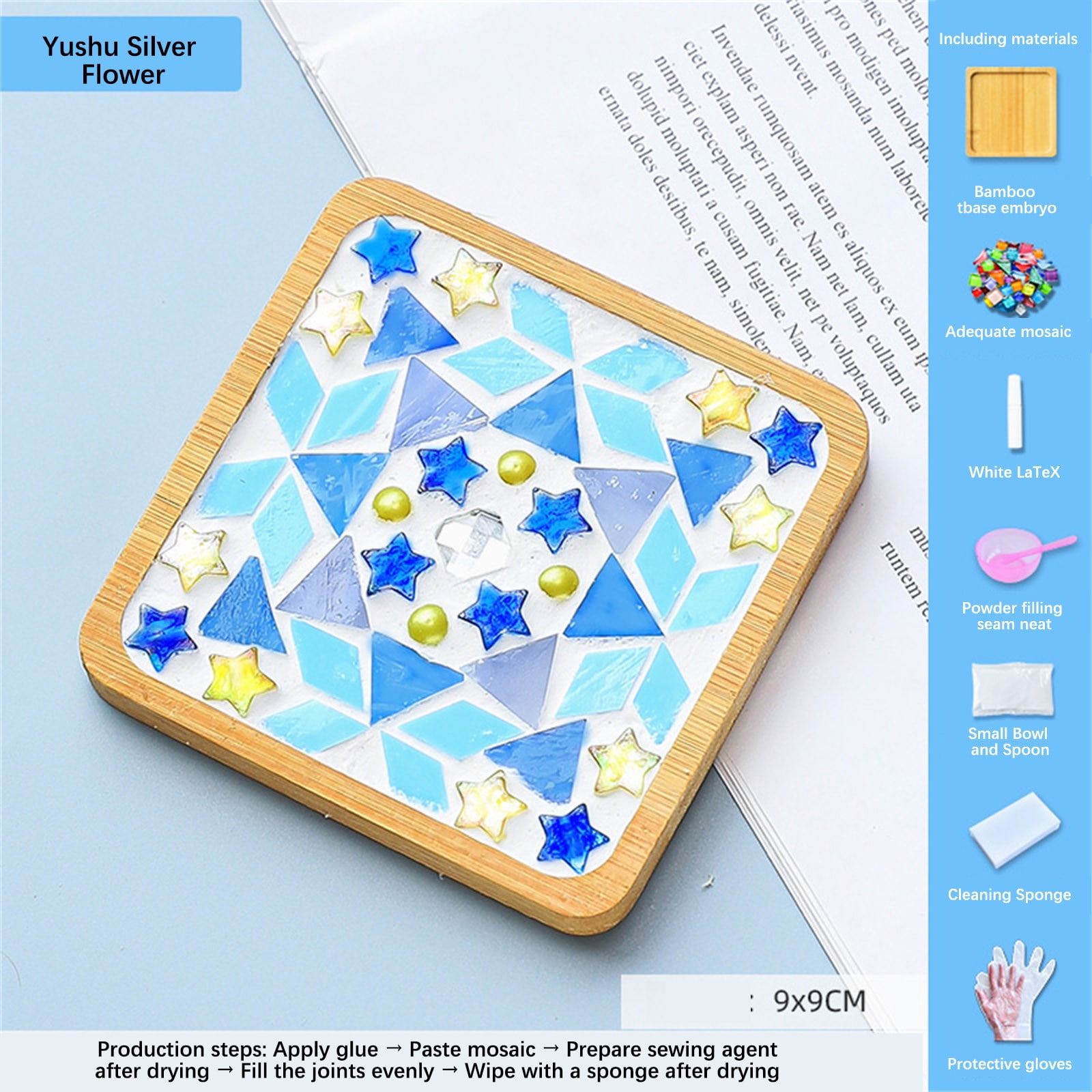 JikouIivo DIY Glass Mosaic Tiles for Crafts,Glass Mosaic Tiles, Crafts ...