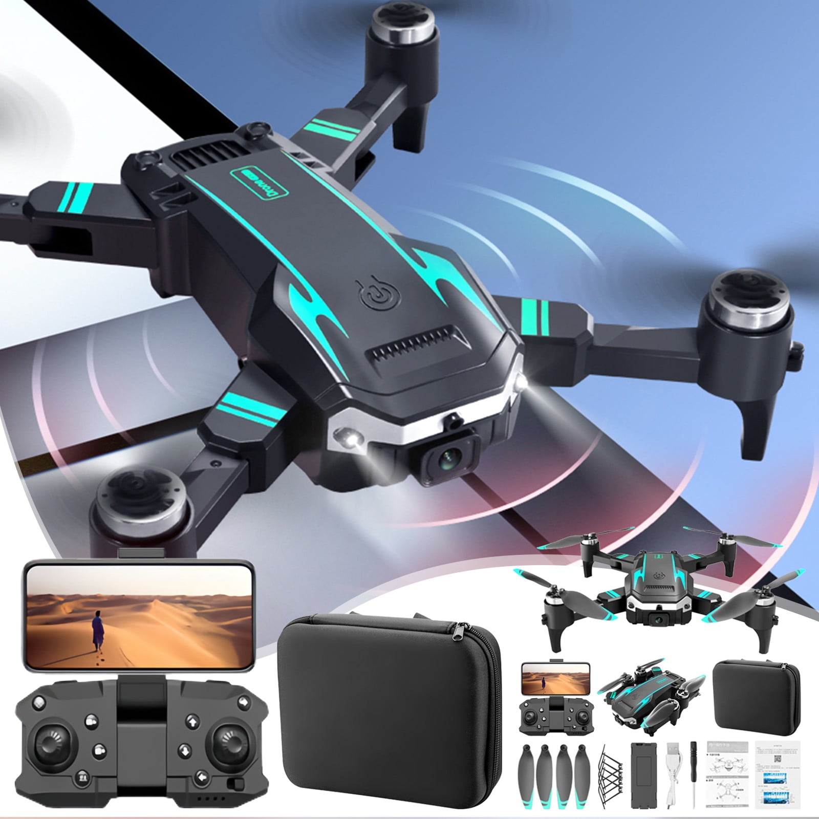 JikouIivo Drones with Camera for Adults 4K,Brushless 360 Degrees ...