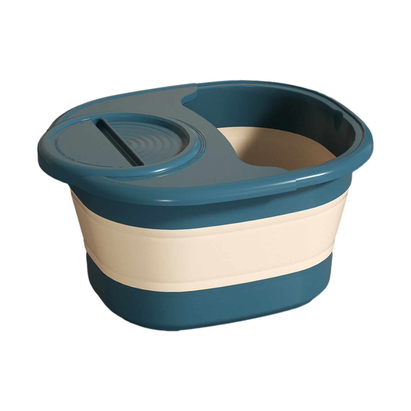 JikouIivo Foldable Foot Bath Bucket With Handle And Lid, Portable Foot ...