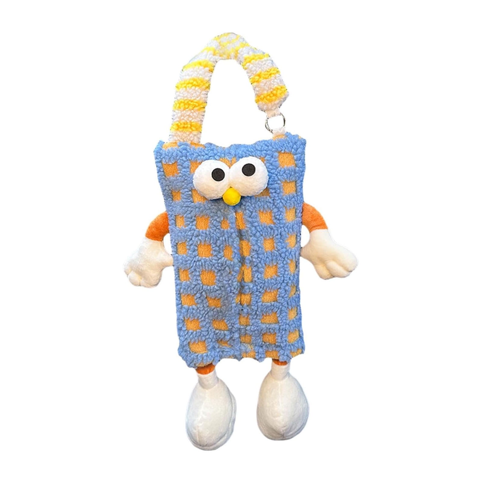 JikouIivo Plush Cartoon Car Tissue Holder, Cute Little Monster Tissue ...