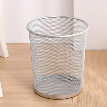 Avdolw Wire Mesh Round Waste Basket | Trash Can Mesh Round Open Top ...