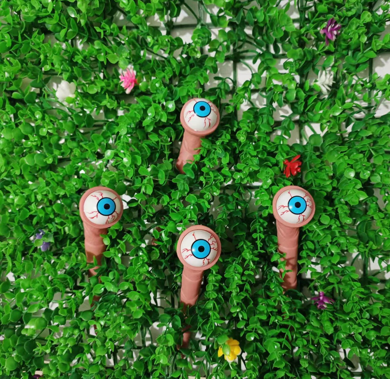 JikoIiving Set of 4 Plant Eyeball Stakes 6.7inch Evil Eye Garden Plant ...