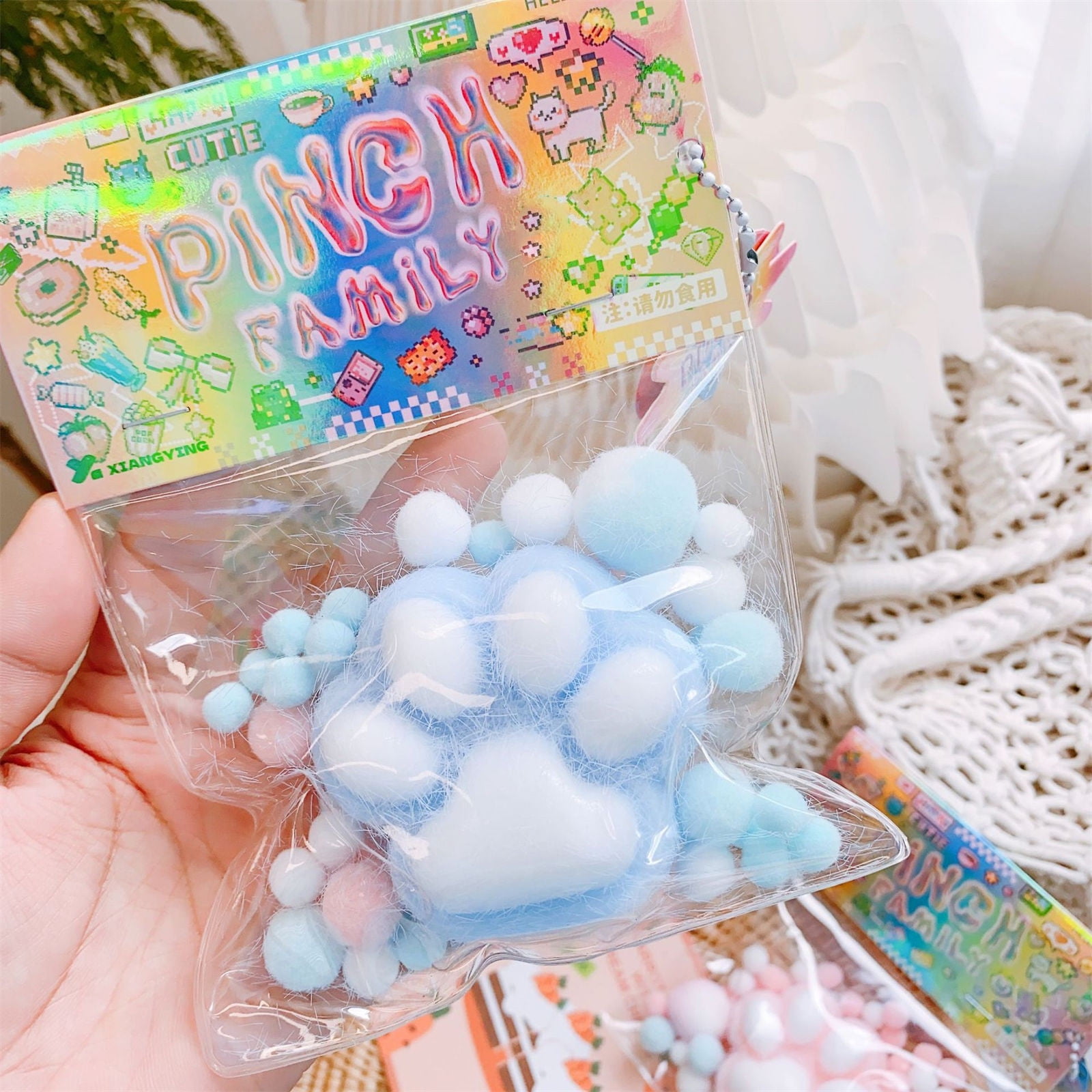 JikouIivo Taba Squishy Cat Paw Squeeze Toys, Kawaii Squishies PVC ...