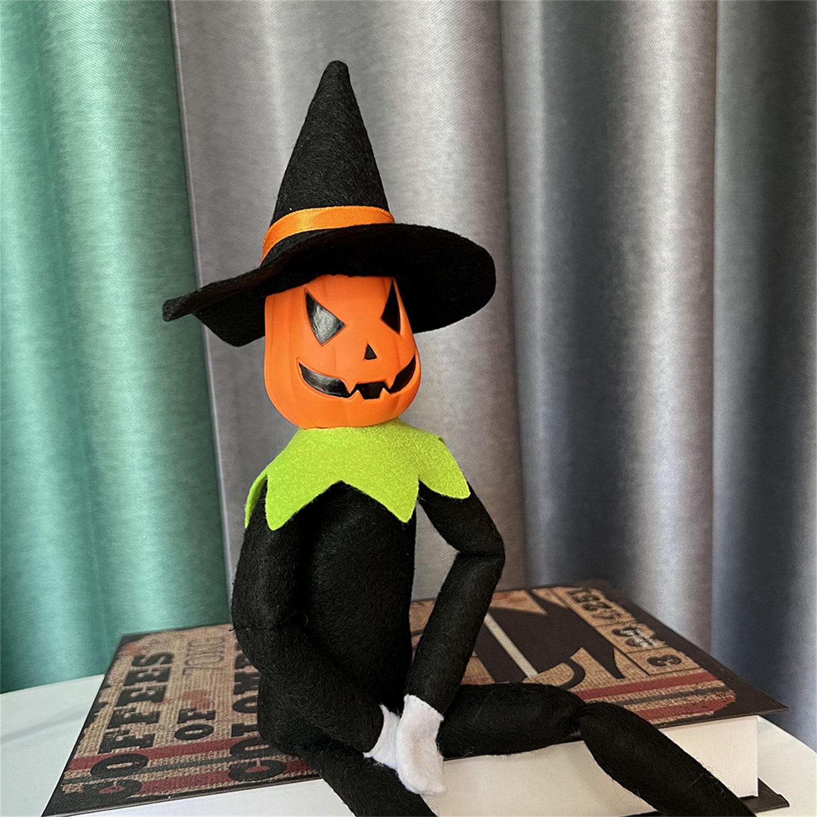 JikouIivo 14In Halloween Pumpkin Plush Stuffed Doll,Handmade Pumpkin ...