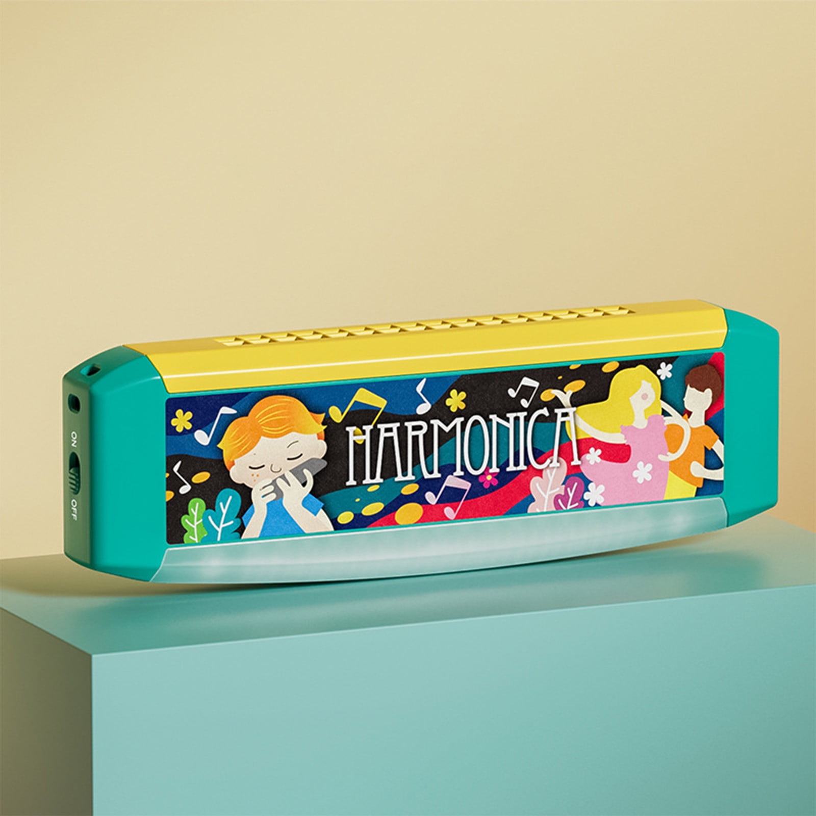 JikouIivo 16 Hole Silicone Harmonica Sounds For Kids, Play Baby Early ...