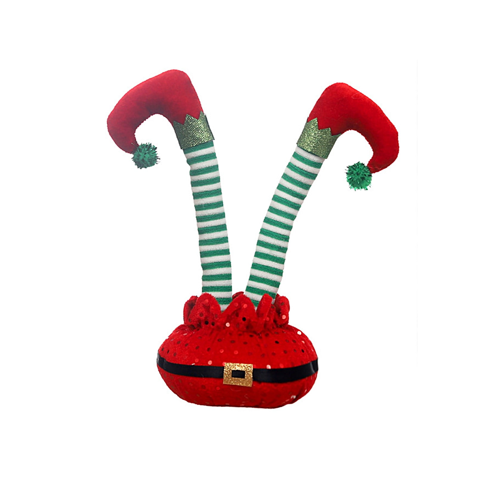 JikouIivo Christmas Elf Legs White Green Knitted Stripe for Christmas ...