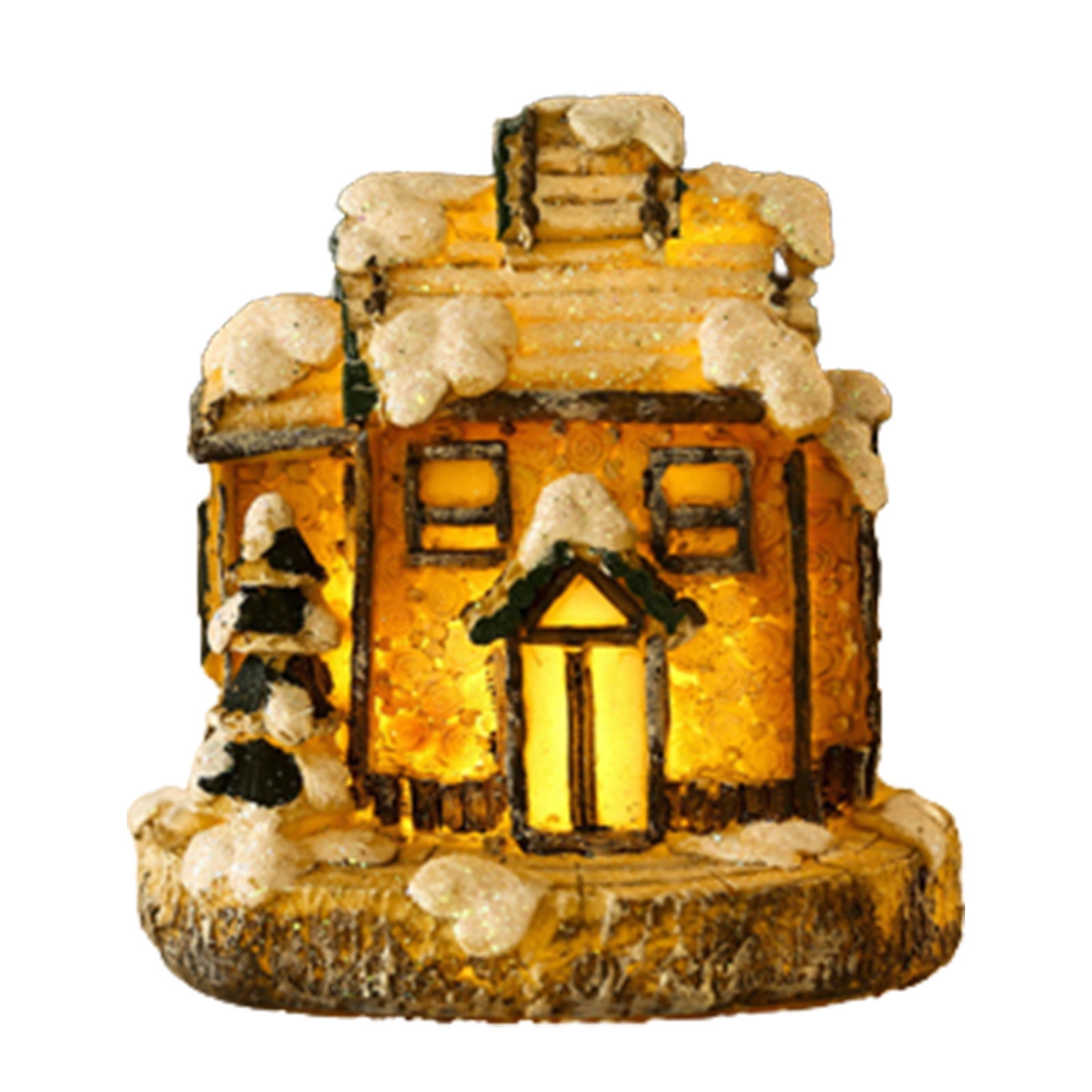 JikouIivo Christmas Winter Village Houses Set LED Lighted DIY Christmas ...