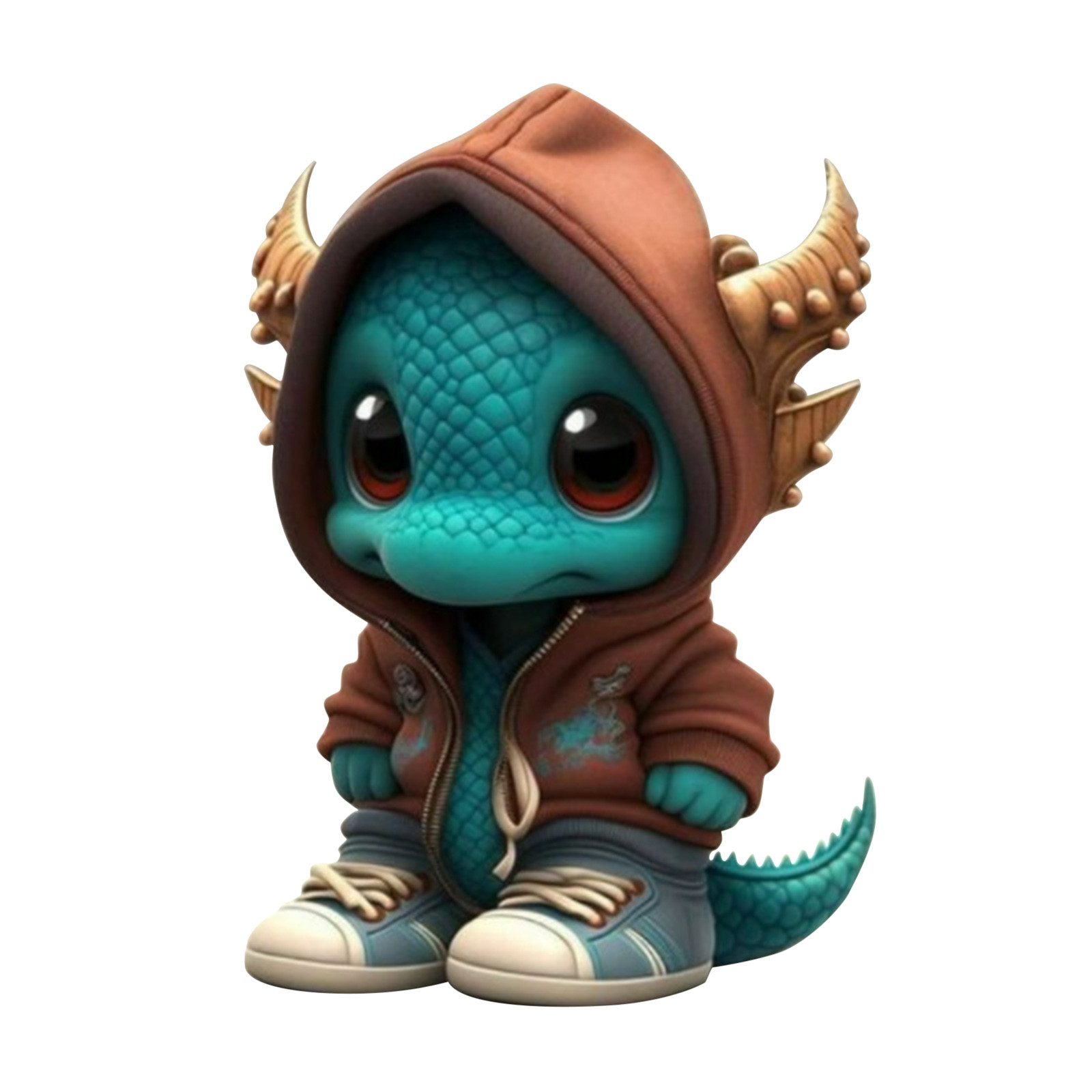 JikouIivo Cool Baby Dragon Figurines, Mini Resin Cartoon Dragon Statues ...