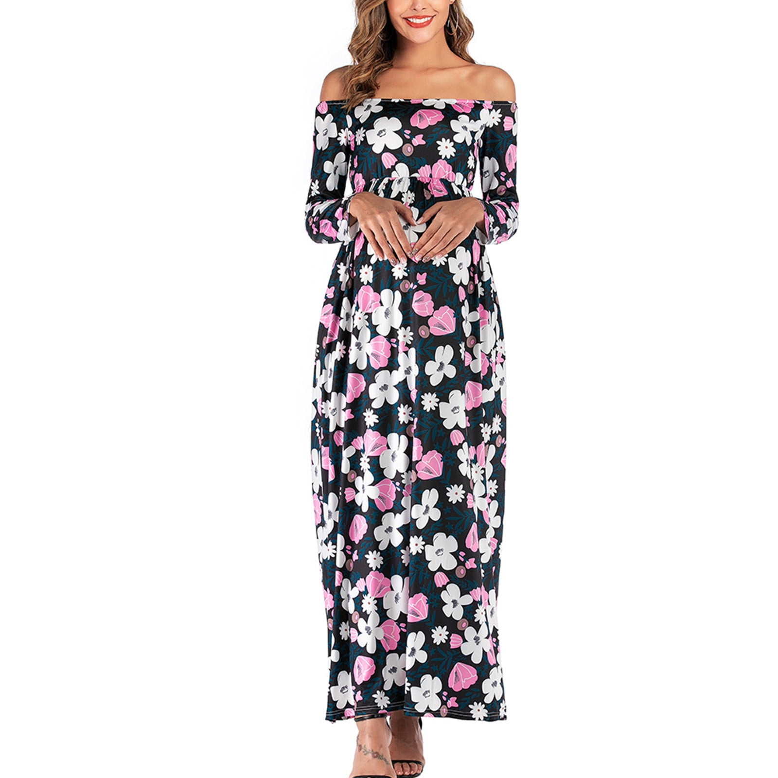 Jikolililili Maternity Robe for Hospital Maternity Word-Shoulder Long ...