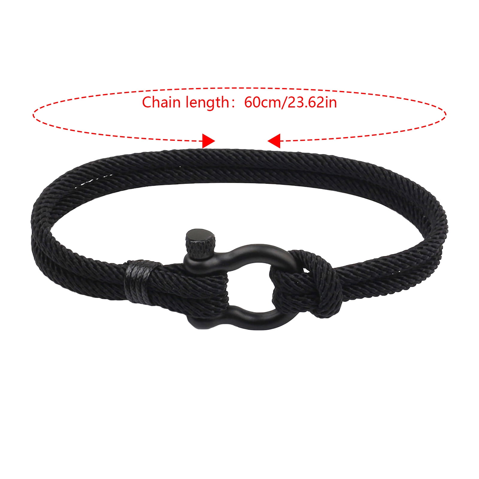 JikouIivo Men Women Steel Screw Anchor Shackle Nautical Sailor Rope ...