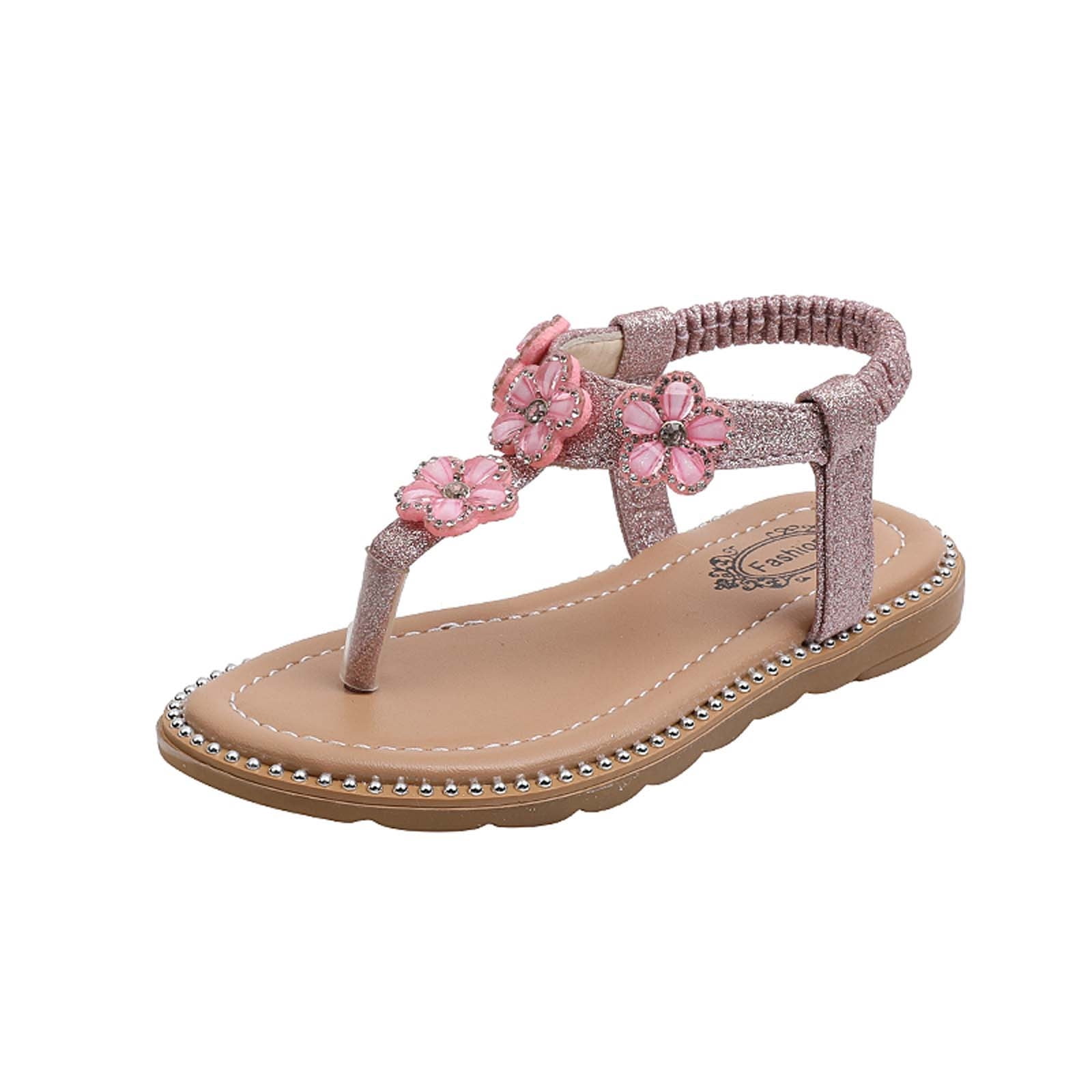 JikouIivo Toddler Girls Summer Sandals Little Kid Open Toe Princess ...
