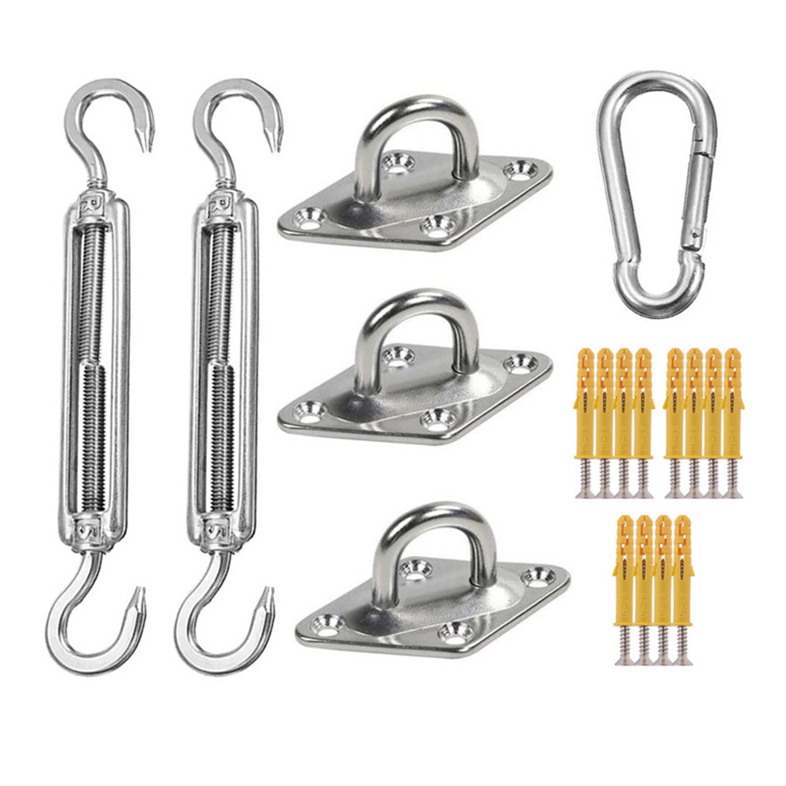 JikouIivo 18 Pcs Sun Shade Hardware Kit for Rectangle Shade Sail ...