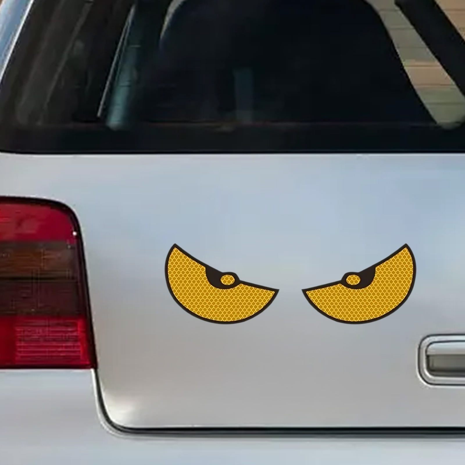 JikouIivo 3D Stereo Reflective Eyes Stickers for Car Rearview Mirror ...