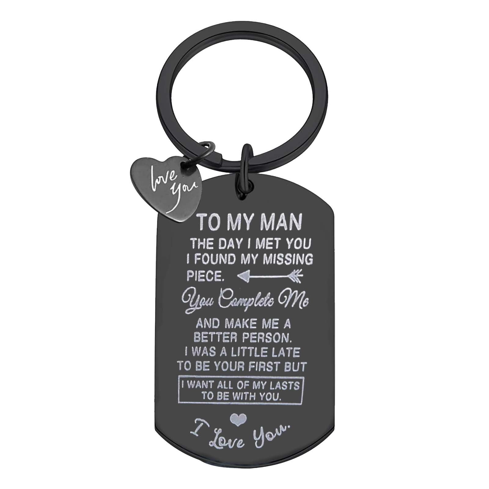 JikouIivo Couple Gifts To My Man Keychain Wedding Engagement Gifts for ...