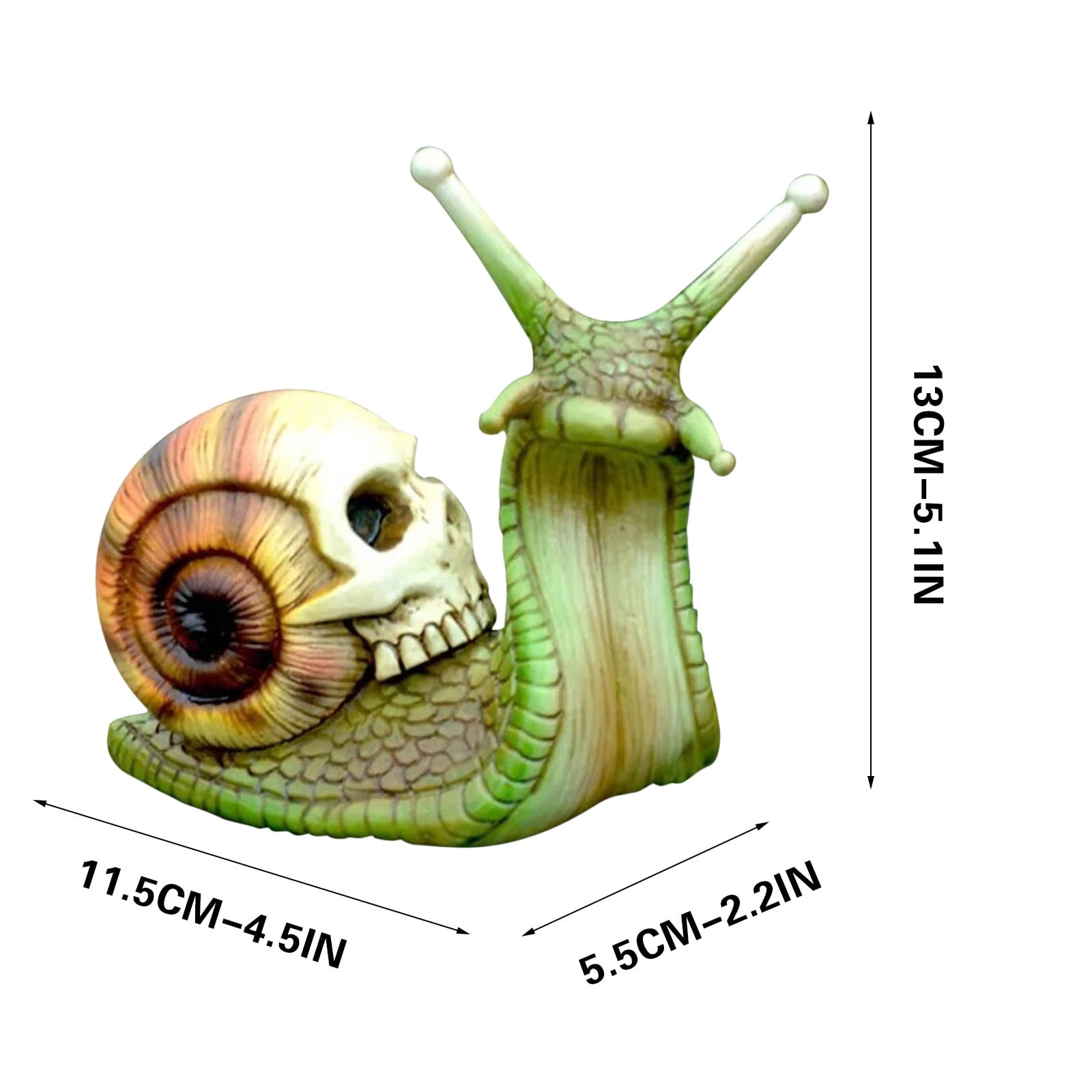 JikouIivo Halloween Skeleton Snail Resin Crafts, Snail Skull Sculpture ...