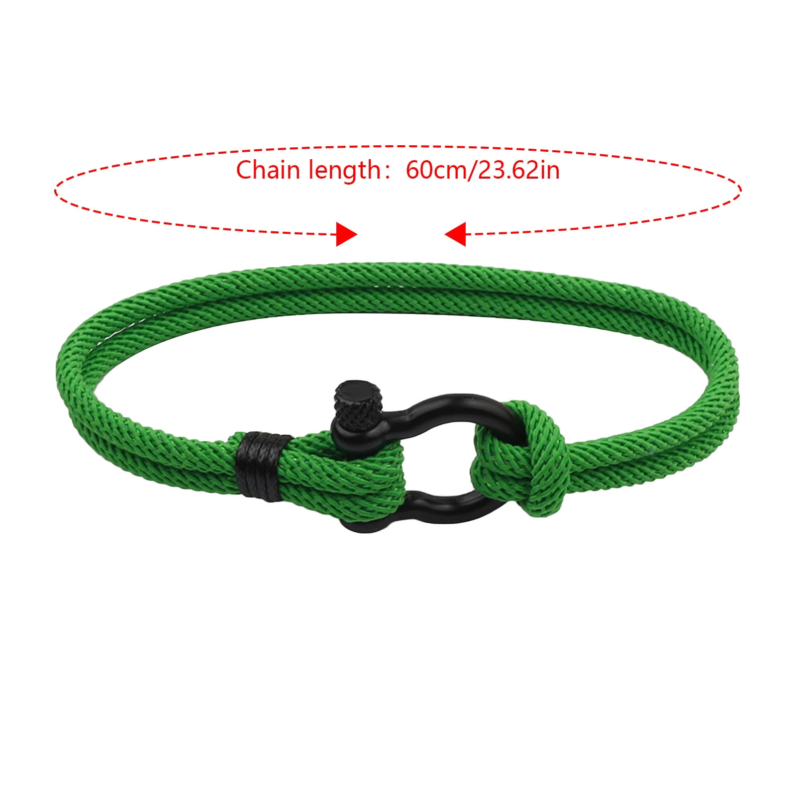 JikouIivo Men Women Steel Screw Anchor Shackle Nautical Sailor Rope ...