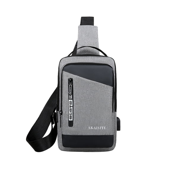JikouIivo Shoulder Strap Bag Messenger Backpack With USB Hole Shoulder ...