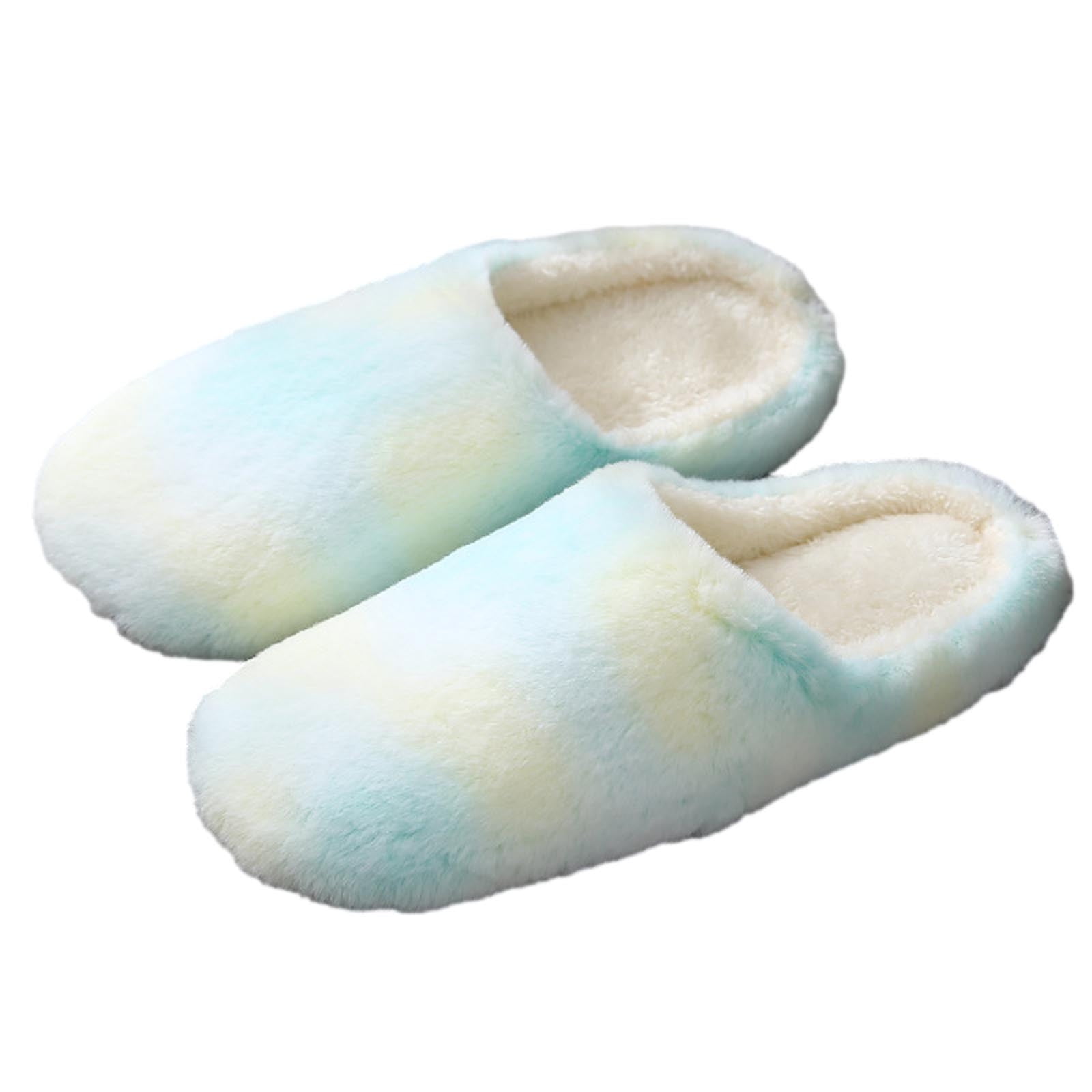 JikouIivo Women Plush Warm Slippers Home Shoes Autumn and Winter Indoor ...