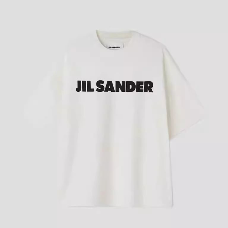 Jil classic large letter sander print short sleeve summer couple loose ...