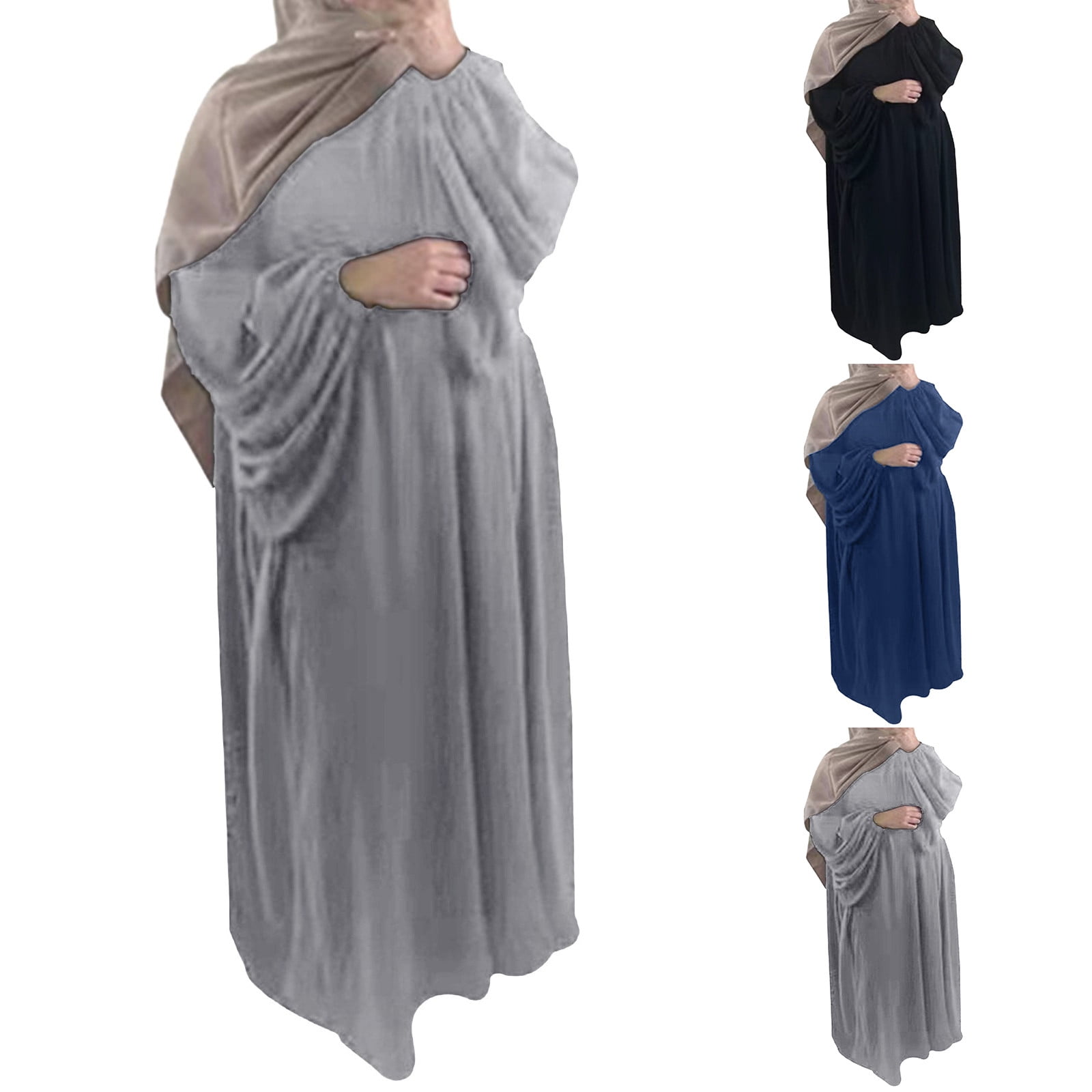 Jilbab Muslim Dress Cardigan Printed - Walmart.com