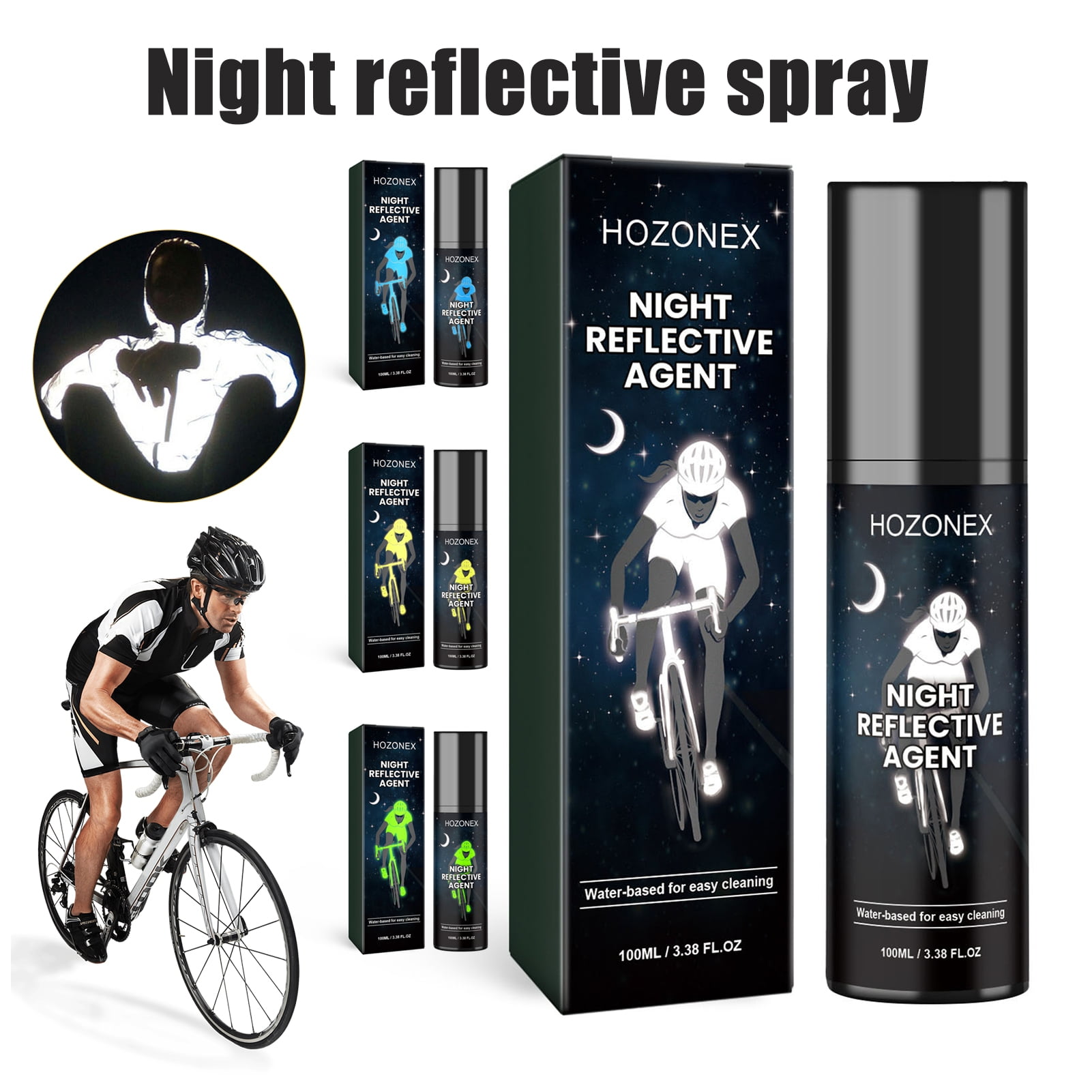 Jiledu 100ML Night Reflective Spray Agent High Visibility Outdoor ...