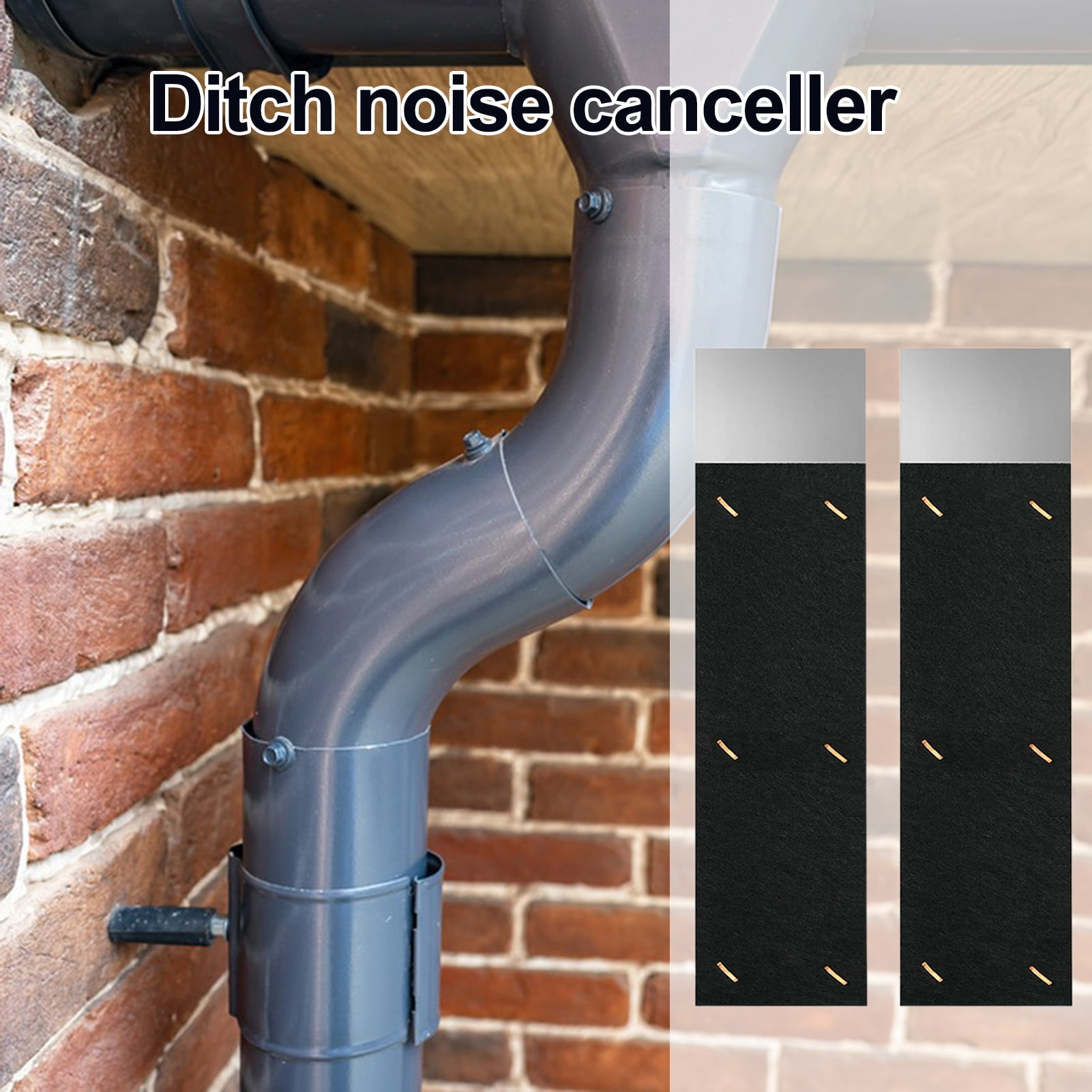 Jiledu 2Pcs Gutter Noise Dampeners Universal Easy Installation Rain ...