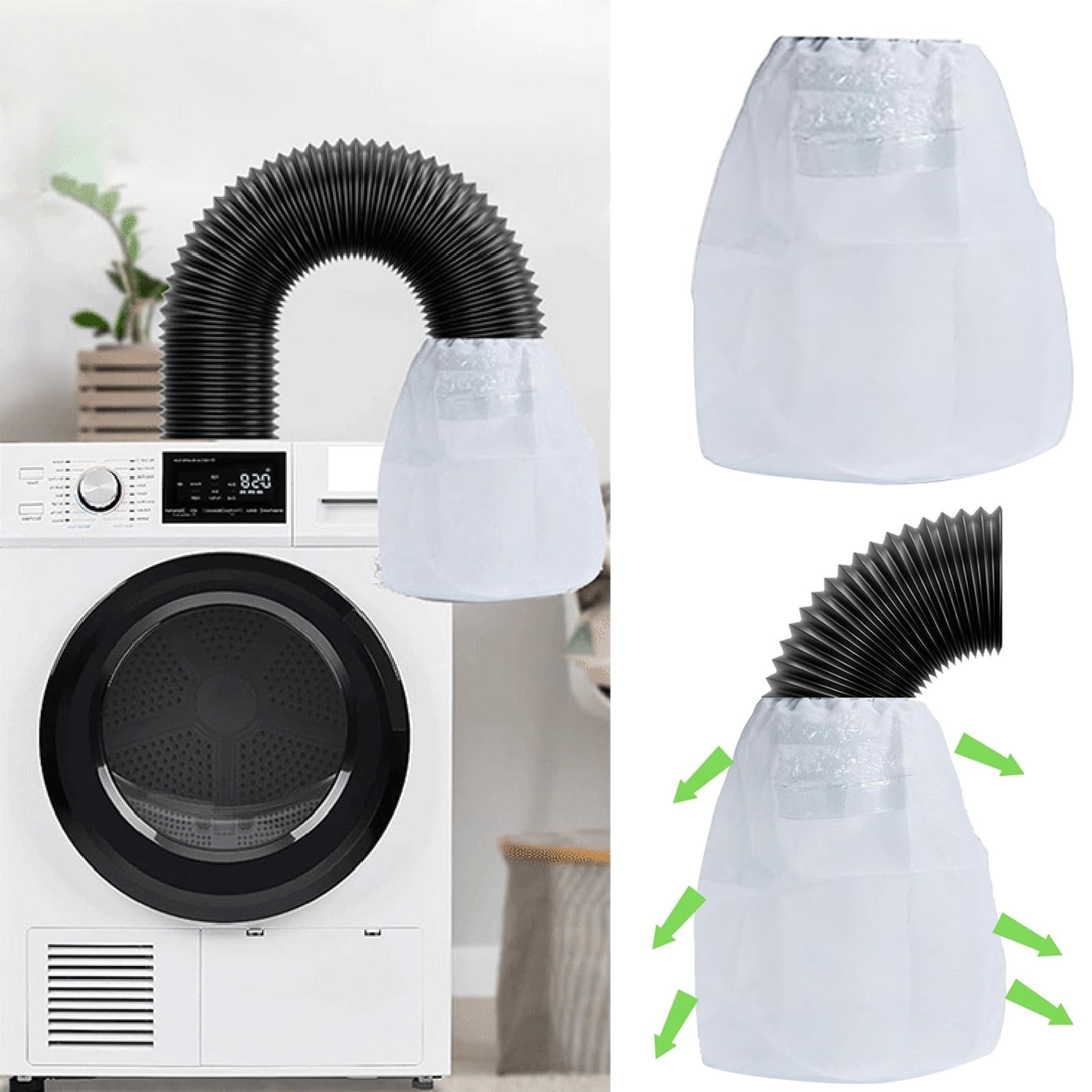 Jiledu 3 Pcs Dryer Lint Catcher Bag Indoor/Outdoor Ventless Lint and ...