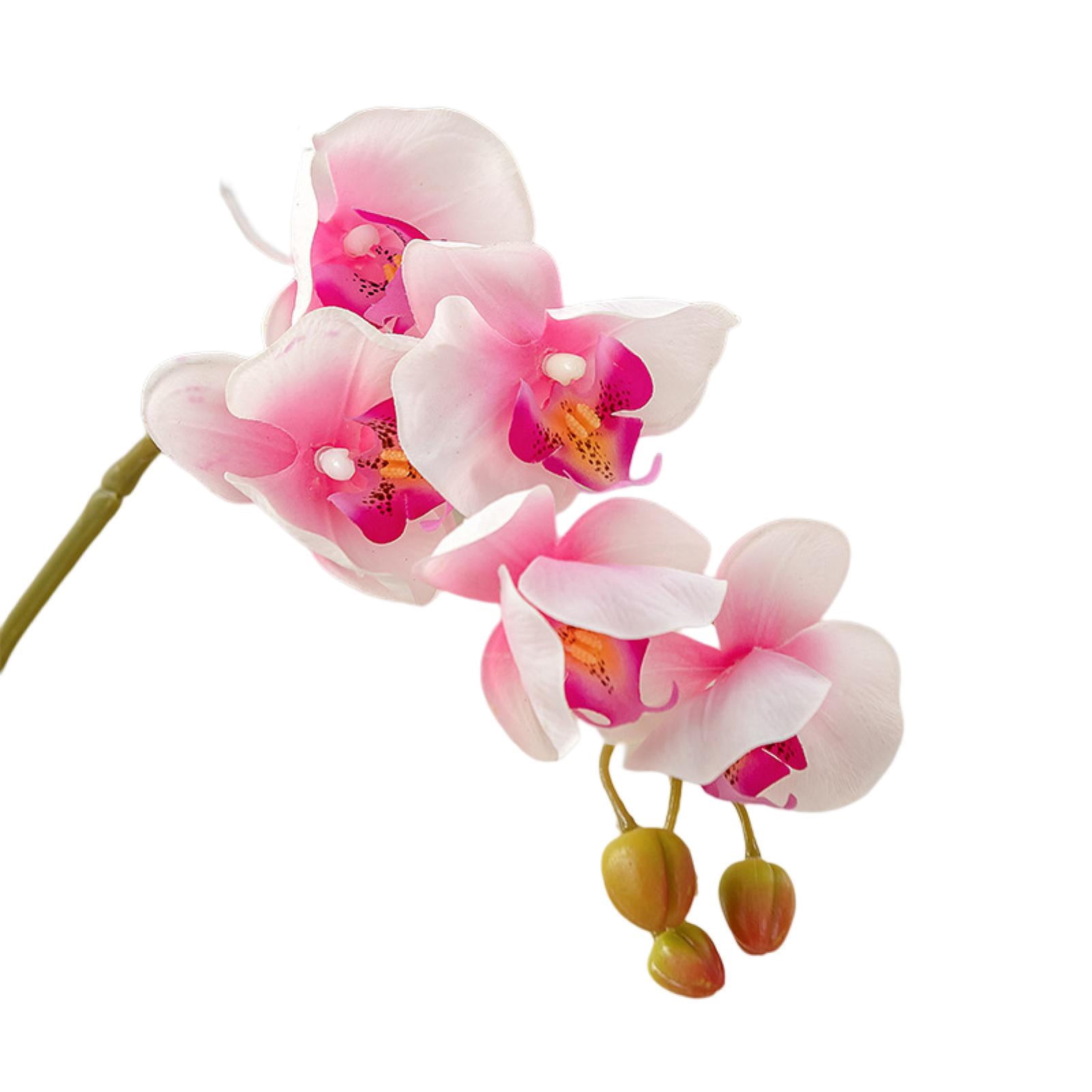 Jiledu Artificial Butterfly Orchid Realistic Fake Flower Wedding ...