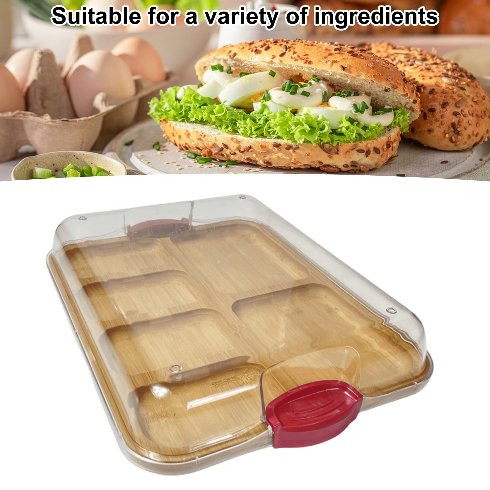 Jiledu Charcuterie Boards with Lid Double-Sided Food Plate Cheese Board ...