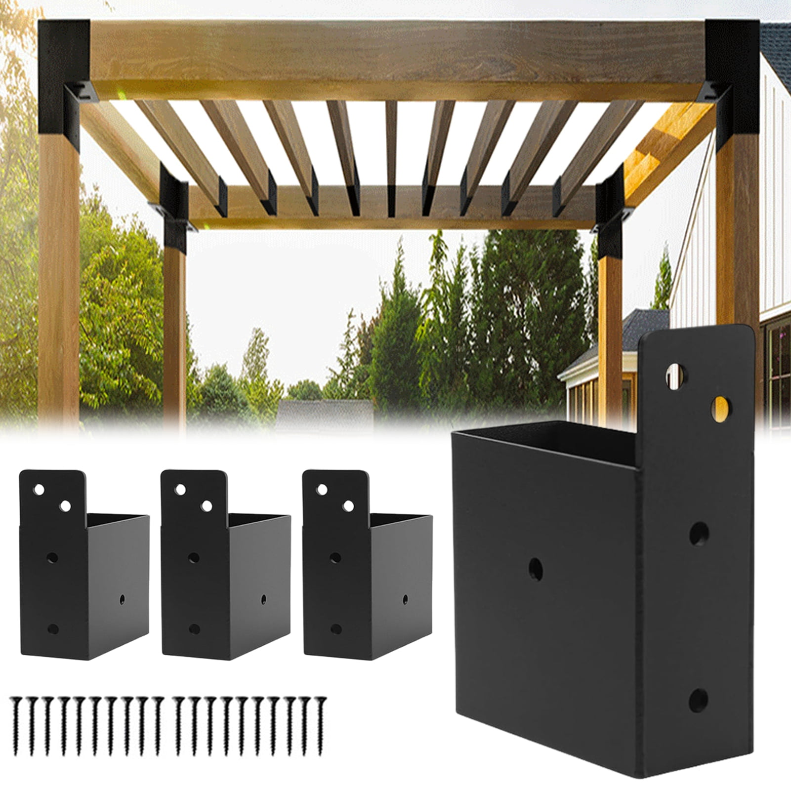 Jiledu Deck Railing Brackets Connectors Set Durable Construction Rust ...