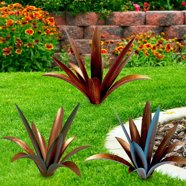 Rustic Arrow Cactus in Pot with Flower Metal Art - Walmart.com