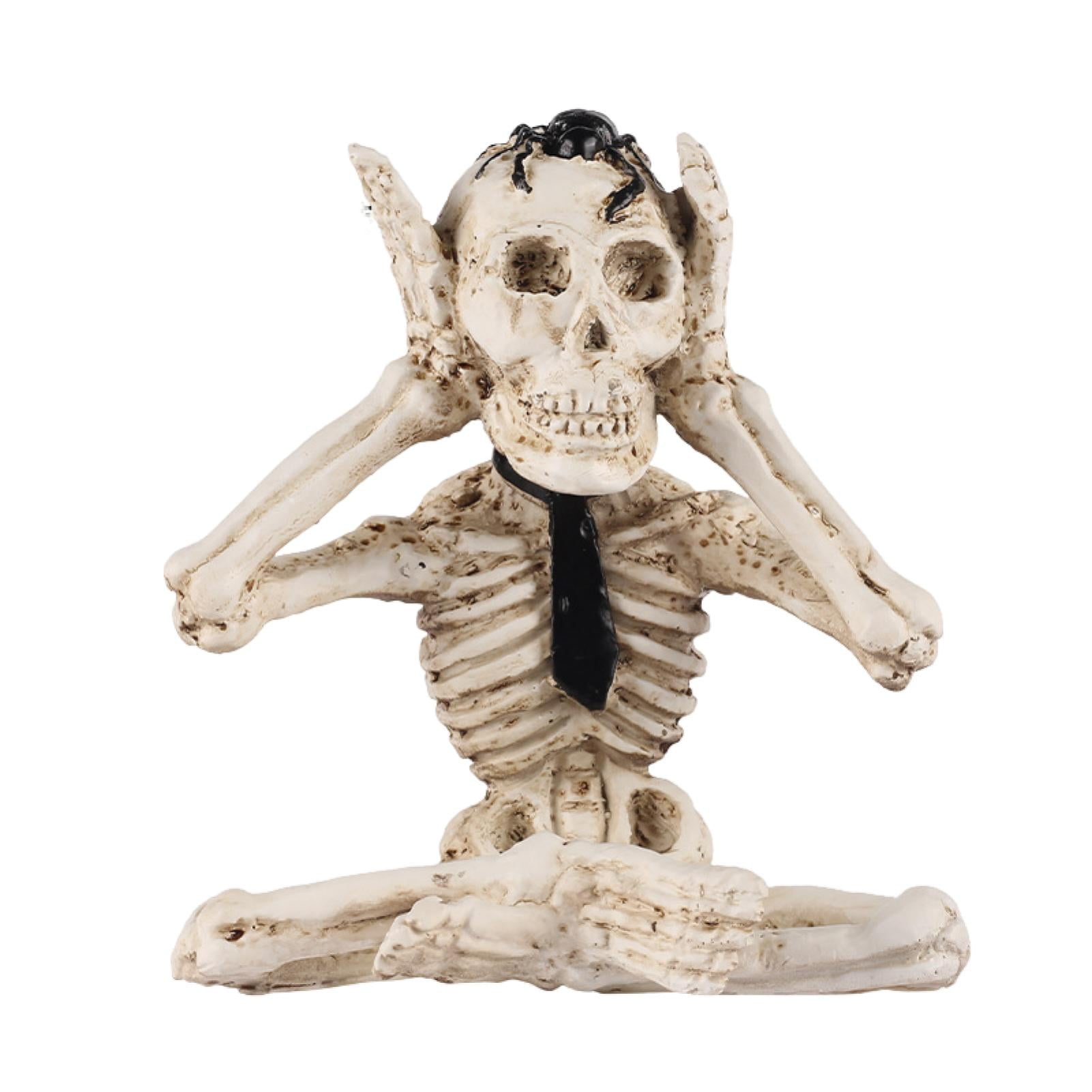 Jiledu Halloween Skeleton Statue Realistic Skull Collectible Figurines ...