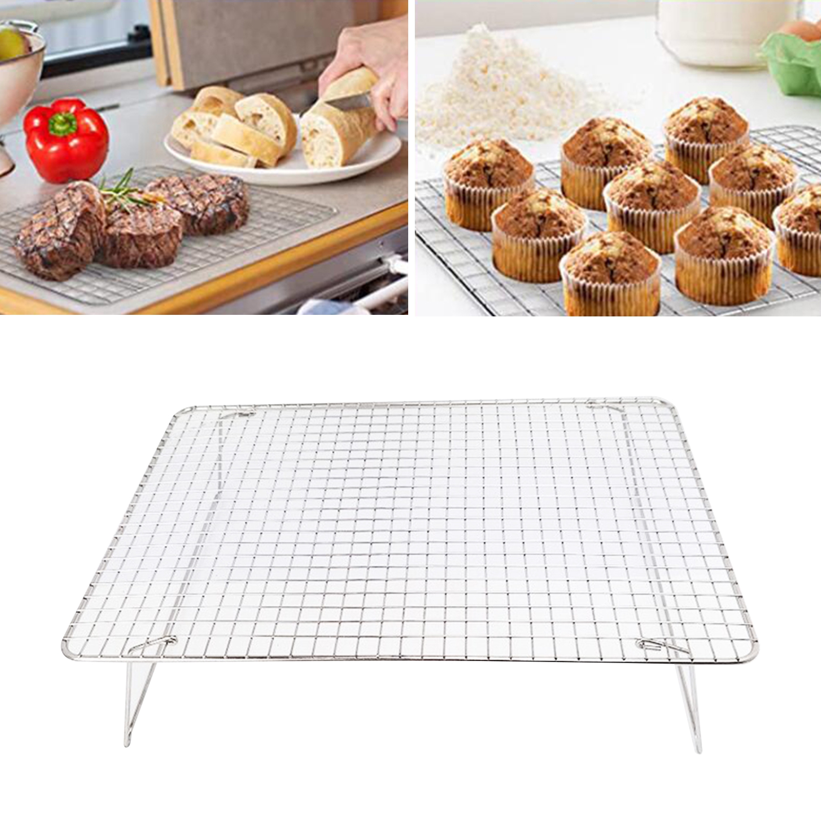 Jiledu Stainless Steel Cake Cooling Rack Stackable Wire Racks for ...