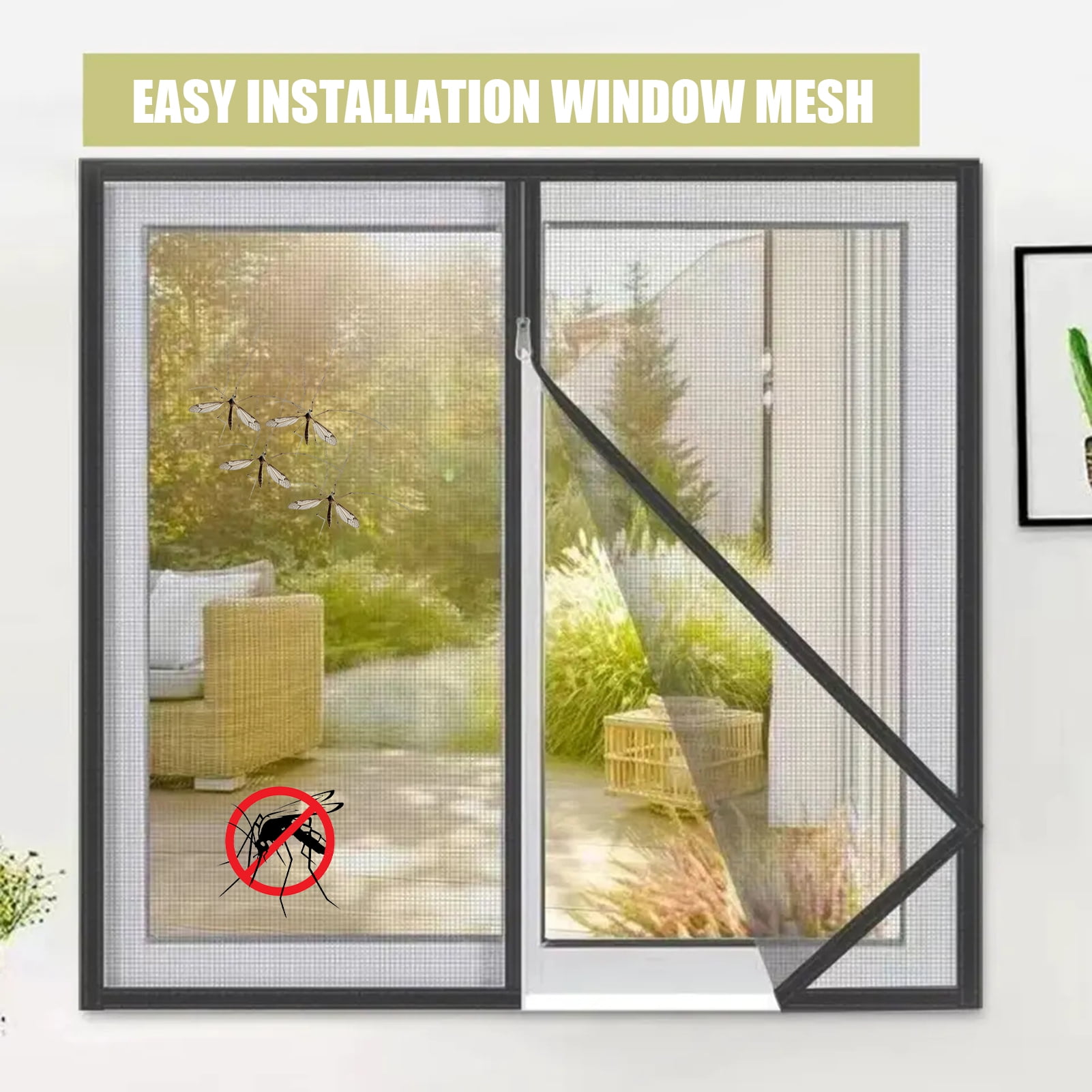 Jiledu Window Screen Replacement Kit Mosquito-proof Fastener Tape ...