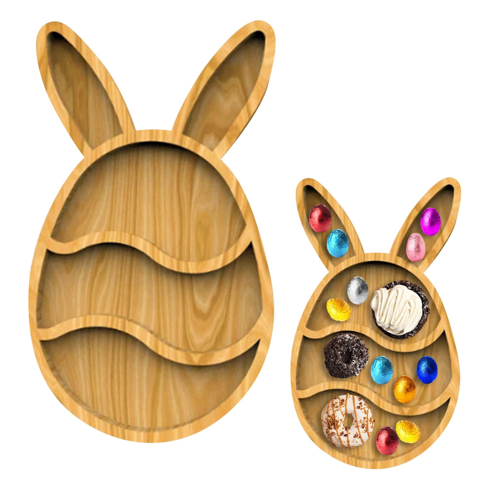 Jileiy Easter Bunny Platter Rustic Spring Snack Fruit Meat Cheese ...